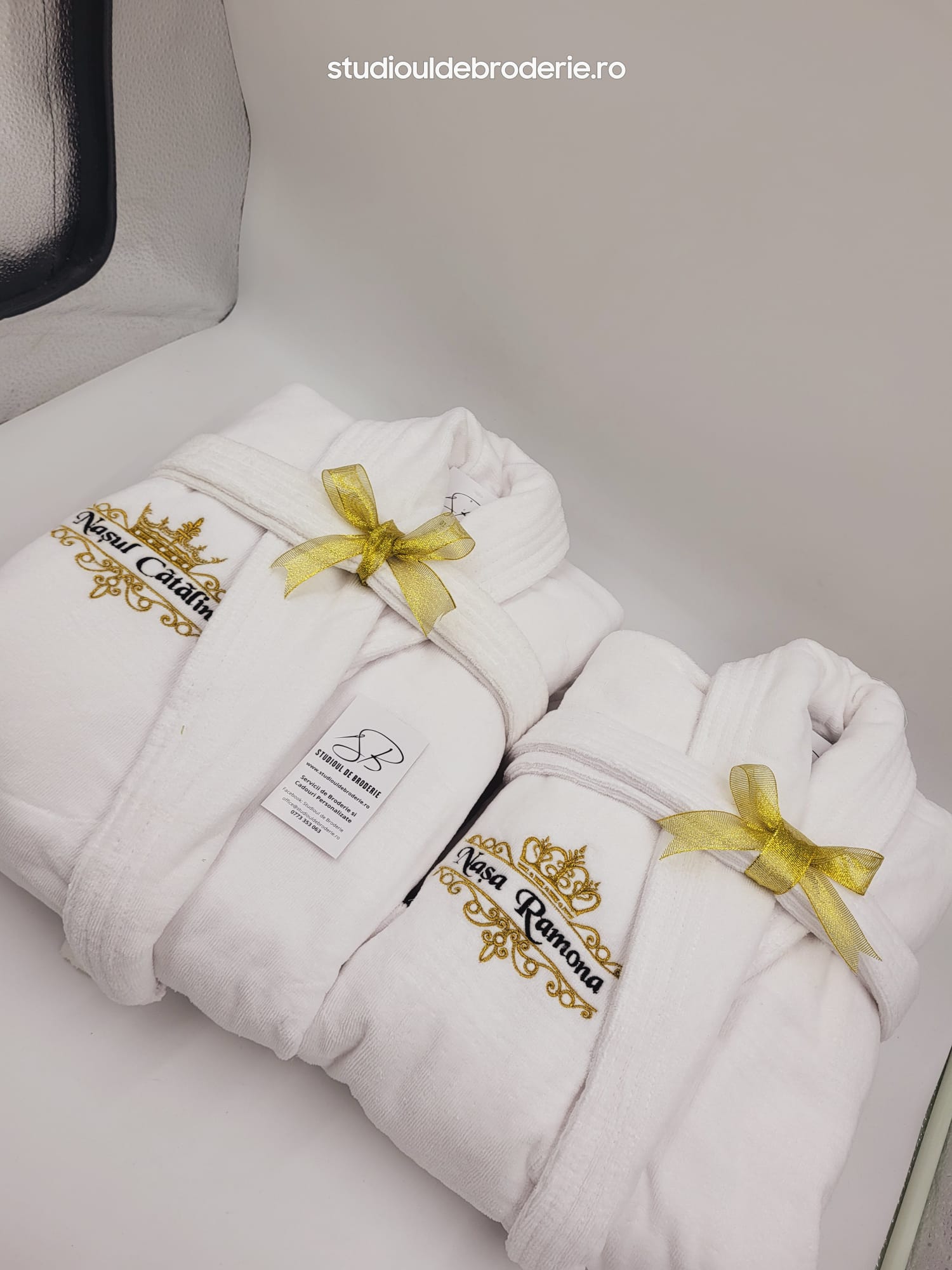 Set Cadou 2 Halate de baie personalizate "Nasu'/Nasa'' Cadouri nasi ...